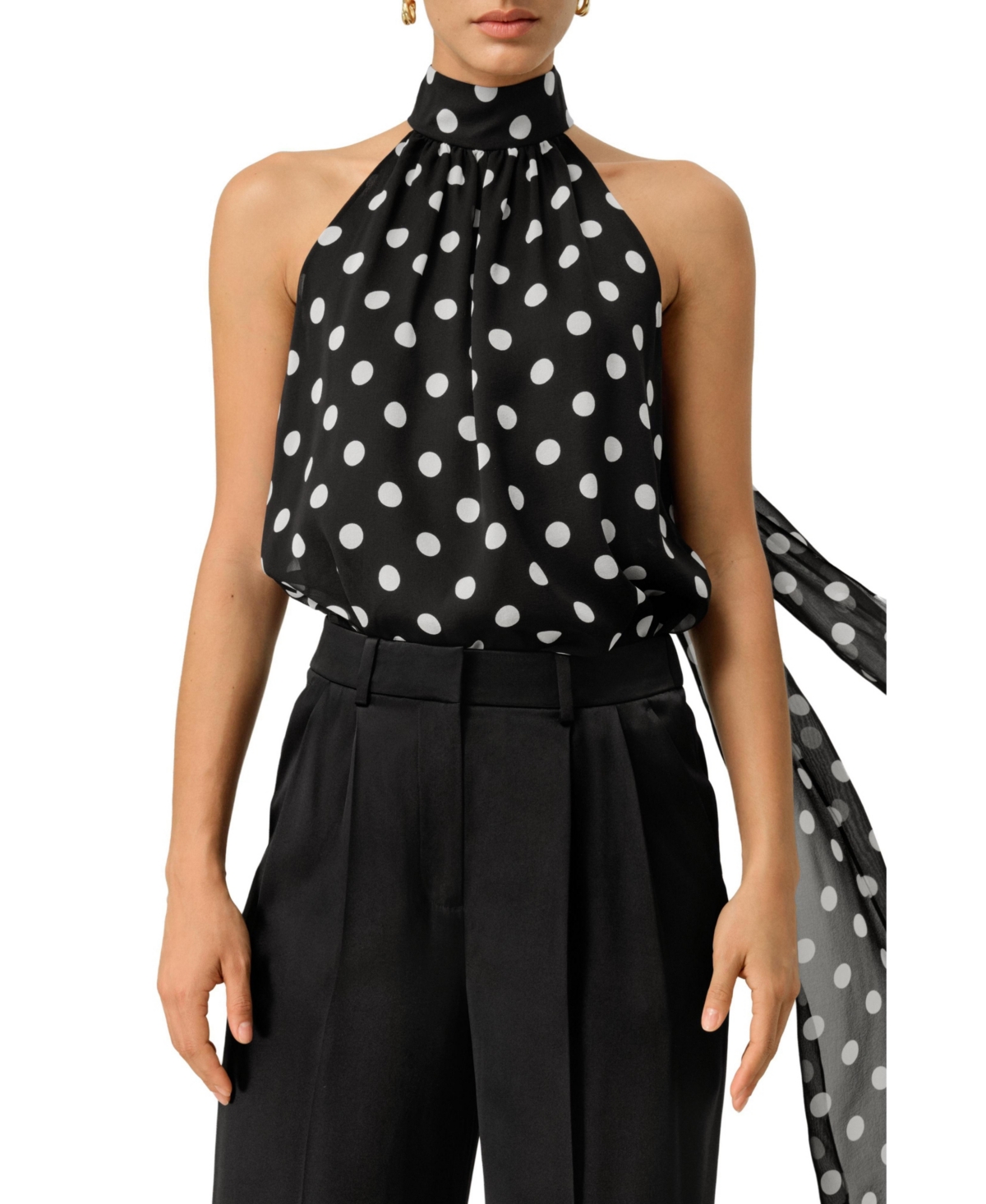 Click here for Lilysilk Womens Convertible Silk Georgette Polka D... prices