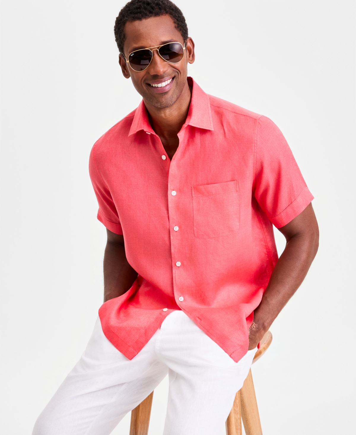 Click here for Club Room Mens 100 Linen Shirt  Created for Macys... prices