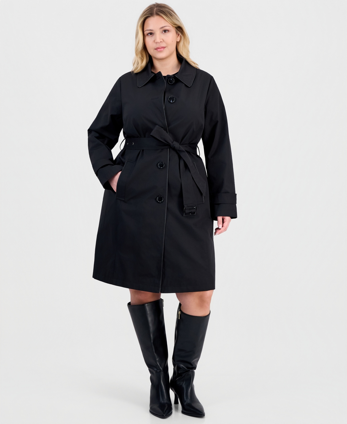 Click here for Michael Michael Kors Plus Size Single-Breasted Tre... prices