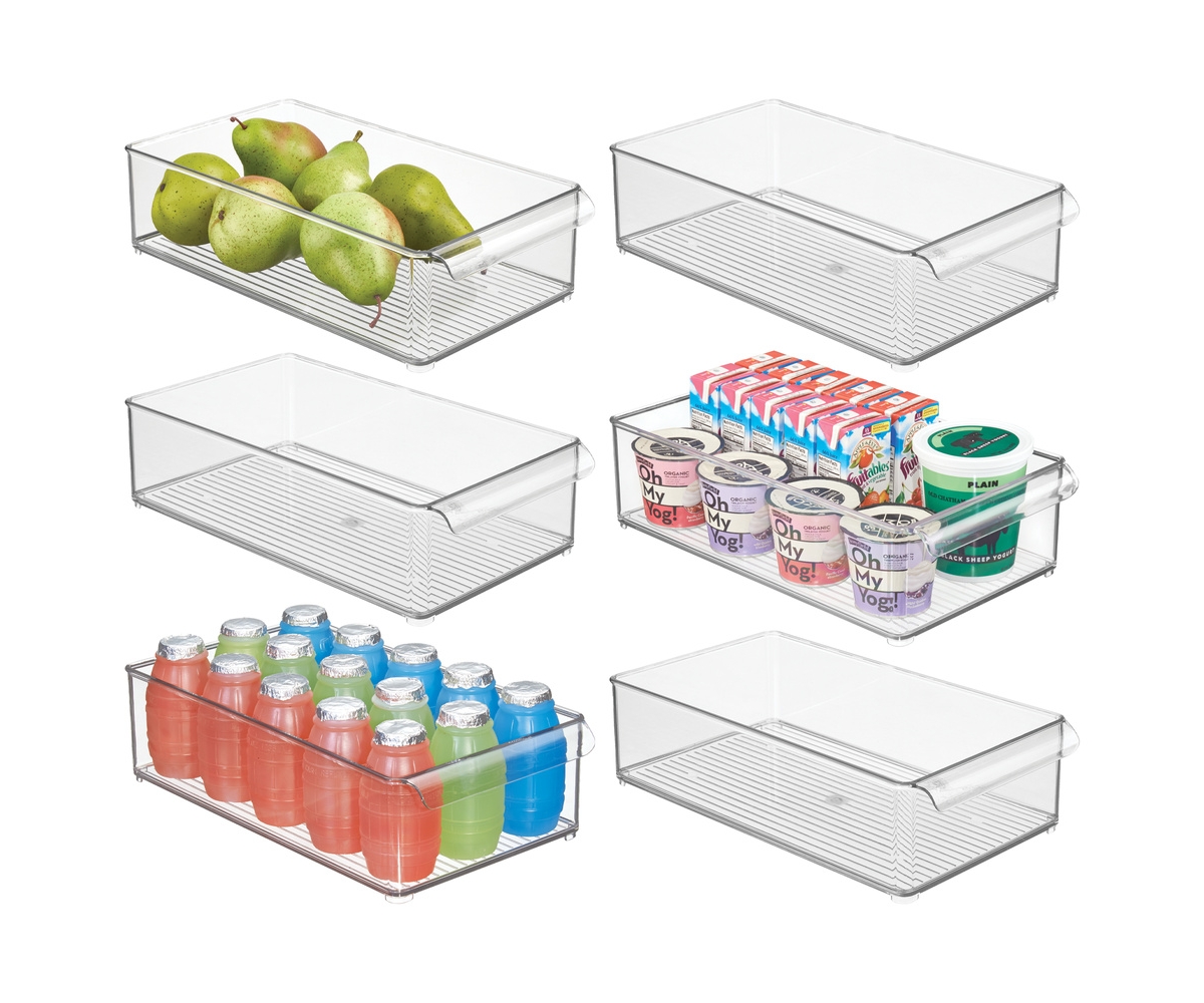 Click here for iDesign Large Stackable Fridge Bin with Handle - C... prices