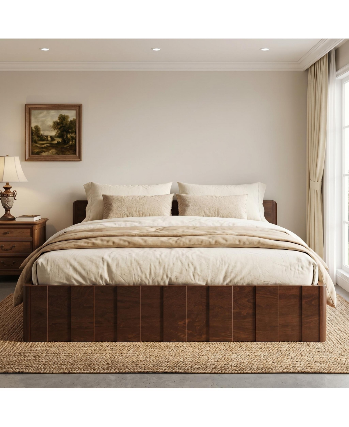 Click here for homfan All Size Platform Bed Frame with Wood Slats... prices