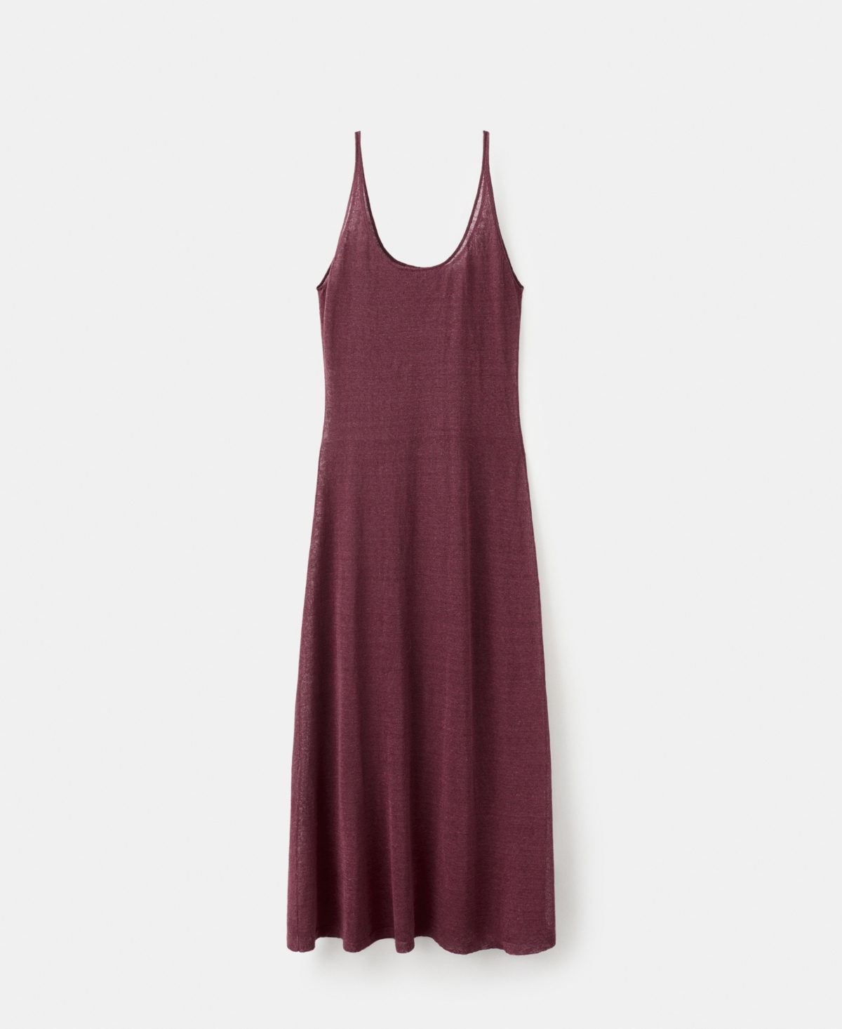 Click here for Mango Womens Knit Linen-Blend Dress - Purple prices