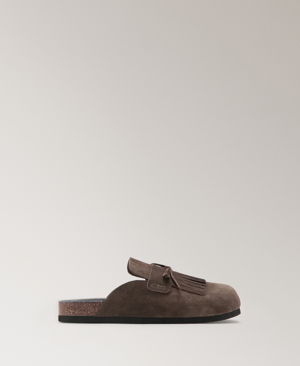 Click here for Mango Womens Leather Clog Shoes - Brown prices