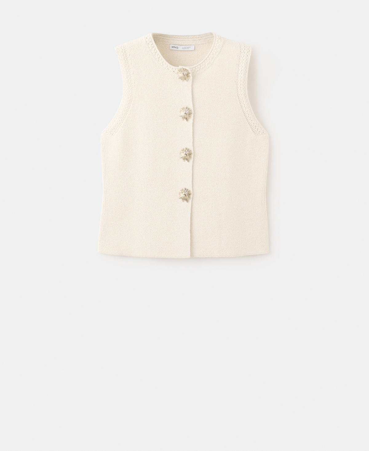 Click here for Mango Womens Contrast Piping Knitted Waistcoat - E... prices