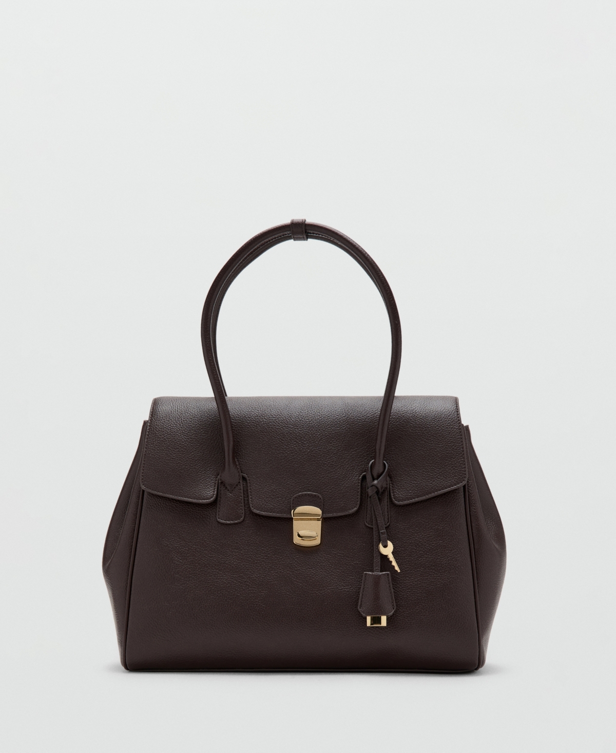 Click here for Mango Womens Medium City Flap Handbag - Chocolate prices