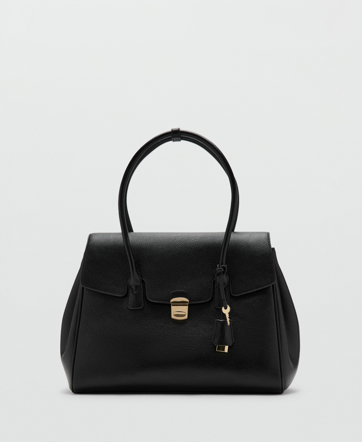 Click here for Mango Womens Medium City Flap Handbag - Black prices