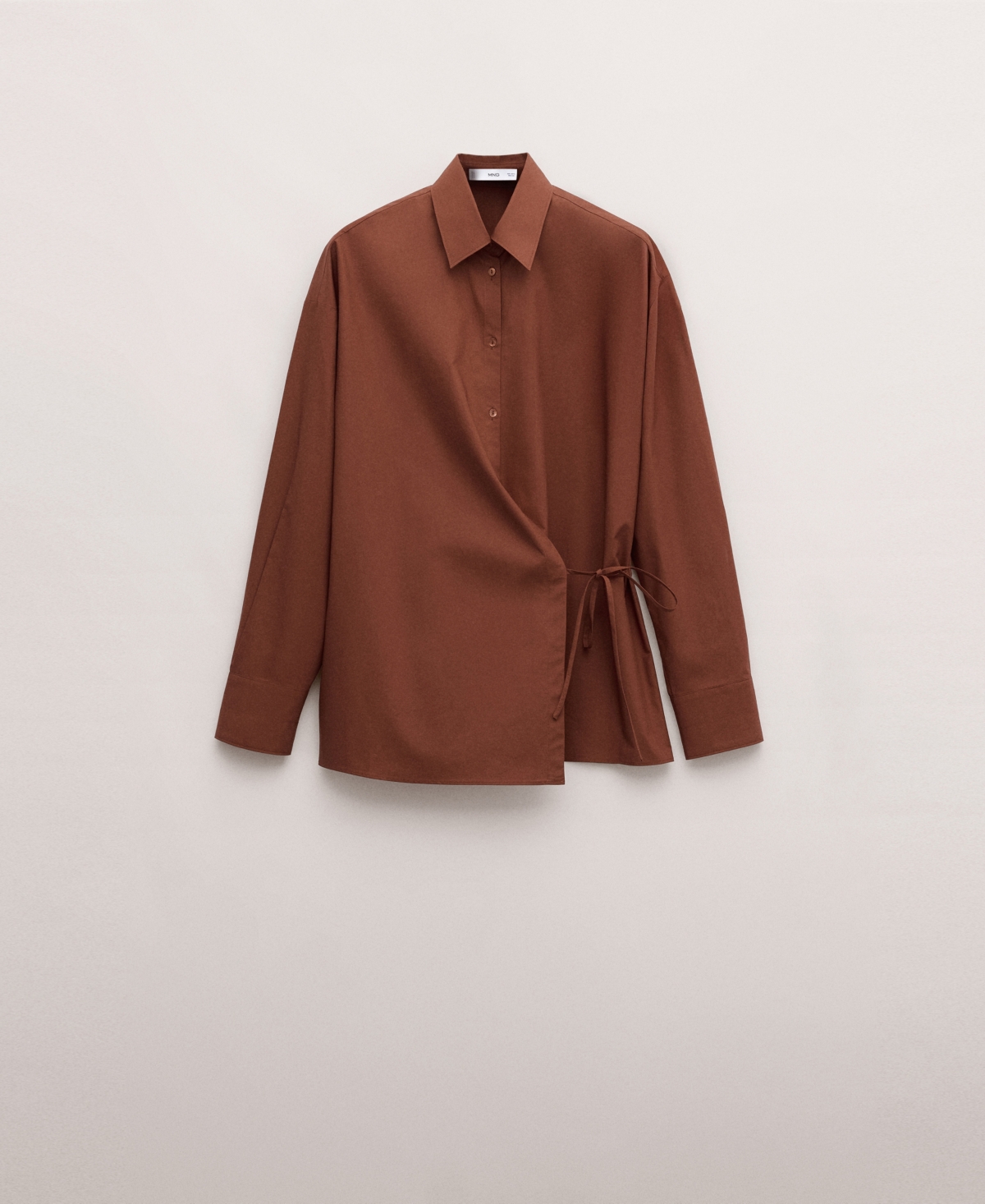 Click here for Mango Womens Cotton Cross Shirt - Russet prices