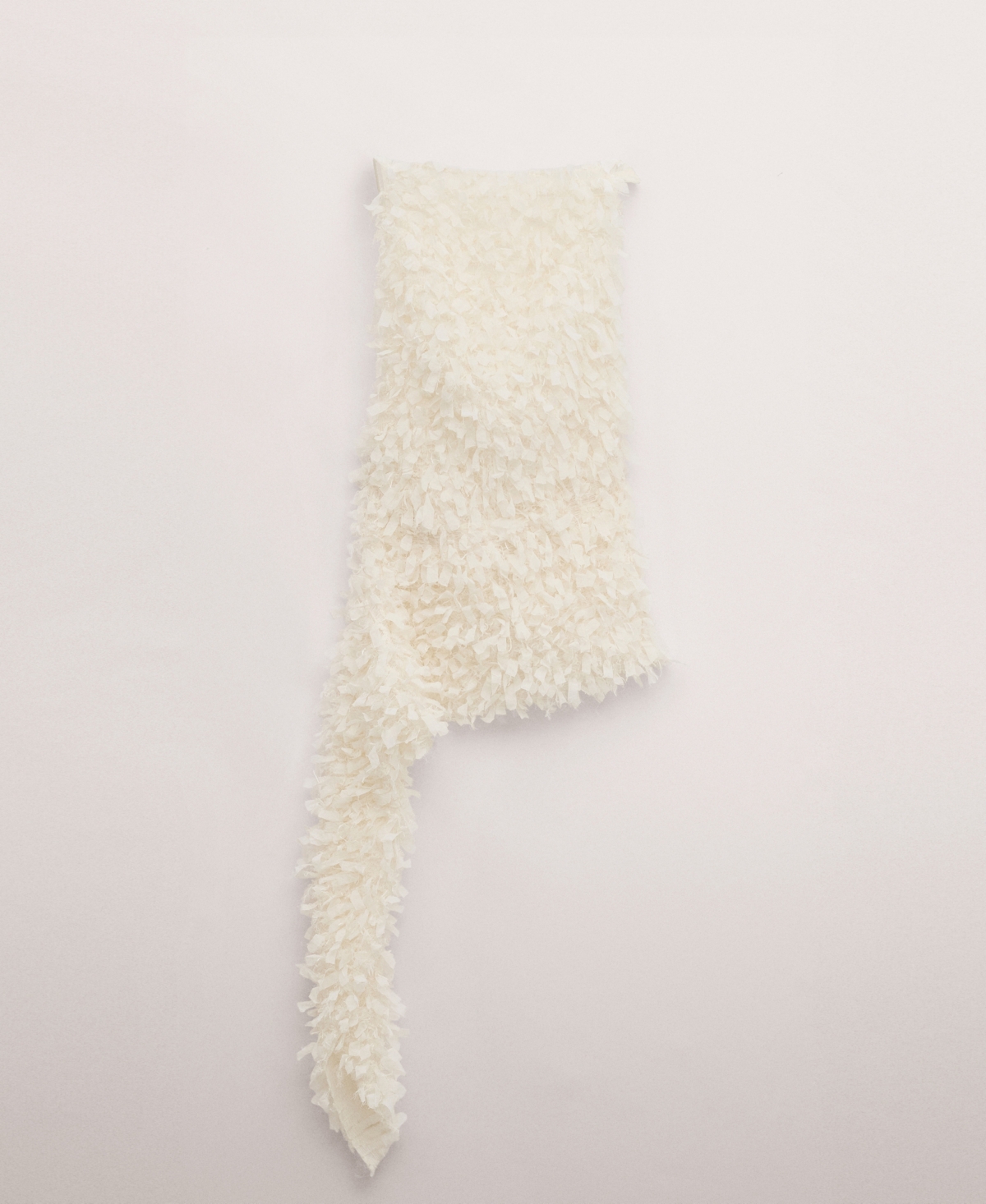 Click here for Mango Womens Asymmetrical Textured Top - Off White prices