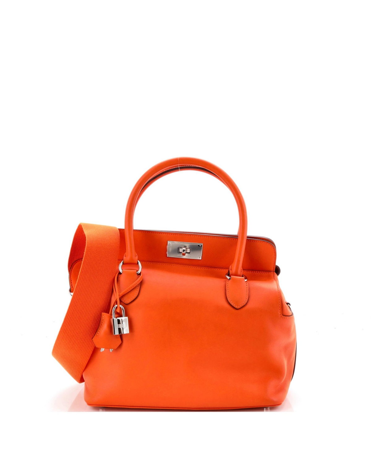 Click here for Pre-Owned HERMES 26 Toolbox Bag Swift - Orange prices