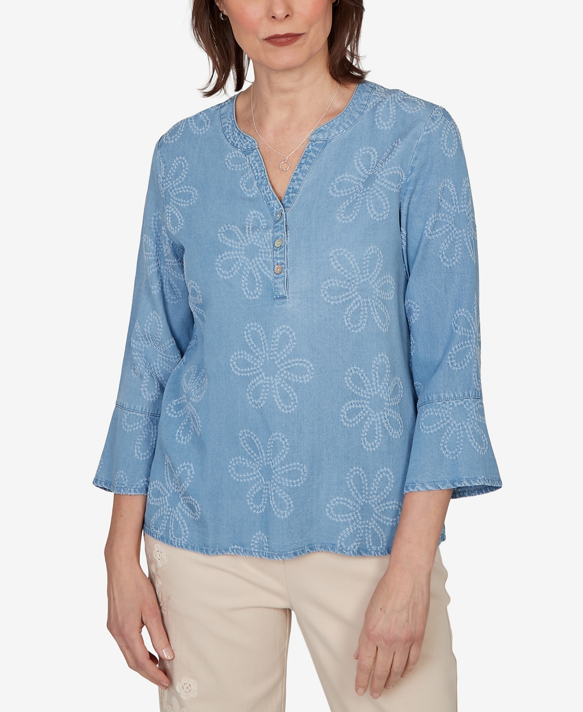 Click here for Alfred Dunner Womens Camden Market Tonal Embroider... prices
