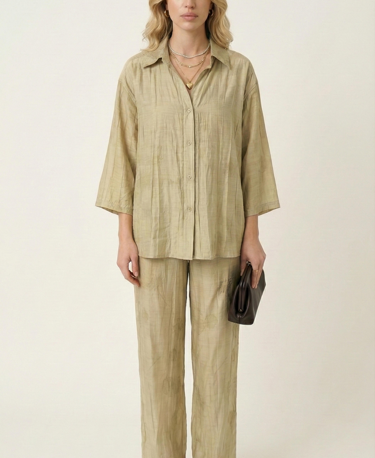 Click here for Modenaire Womens Relaxed Button-Front Shirt Outfit... prices