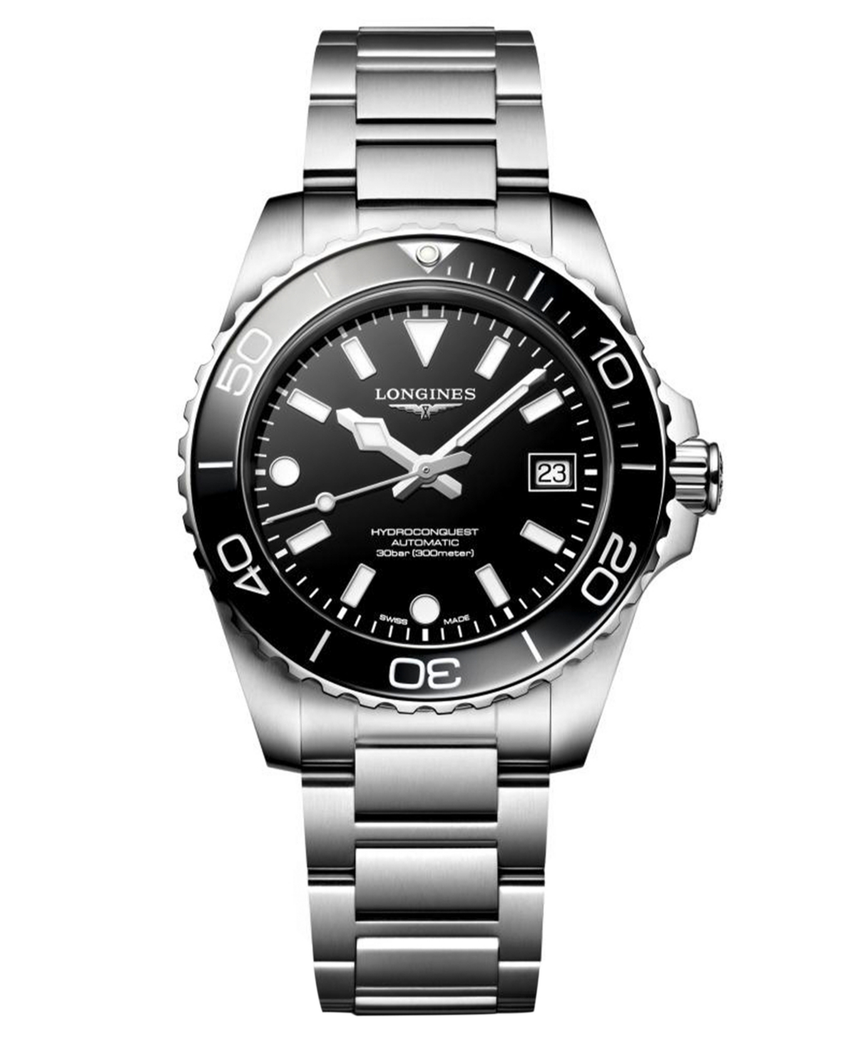 Click here for Longines Mens HydroConquest Silver Stainless Steel... prices