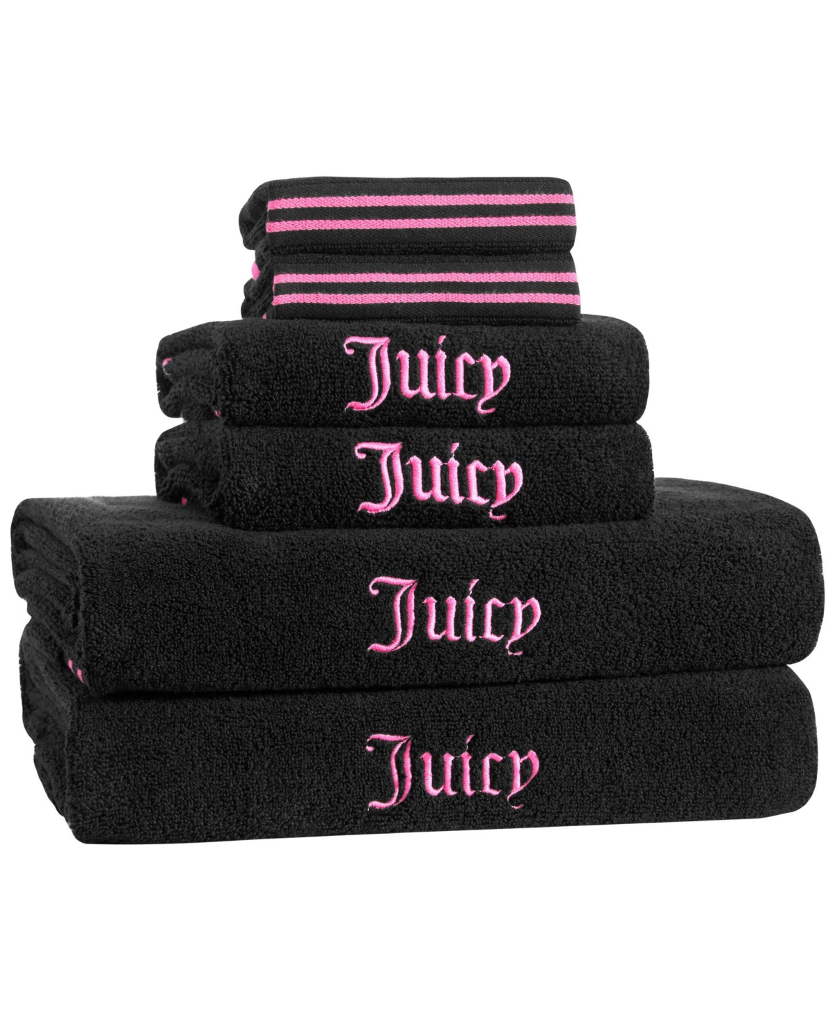 Click here for Juicy Couture Neon Border Cotton 6-Pc. Bath Towel... prices