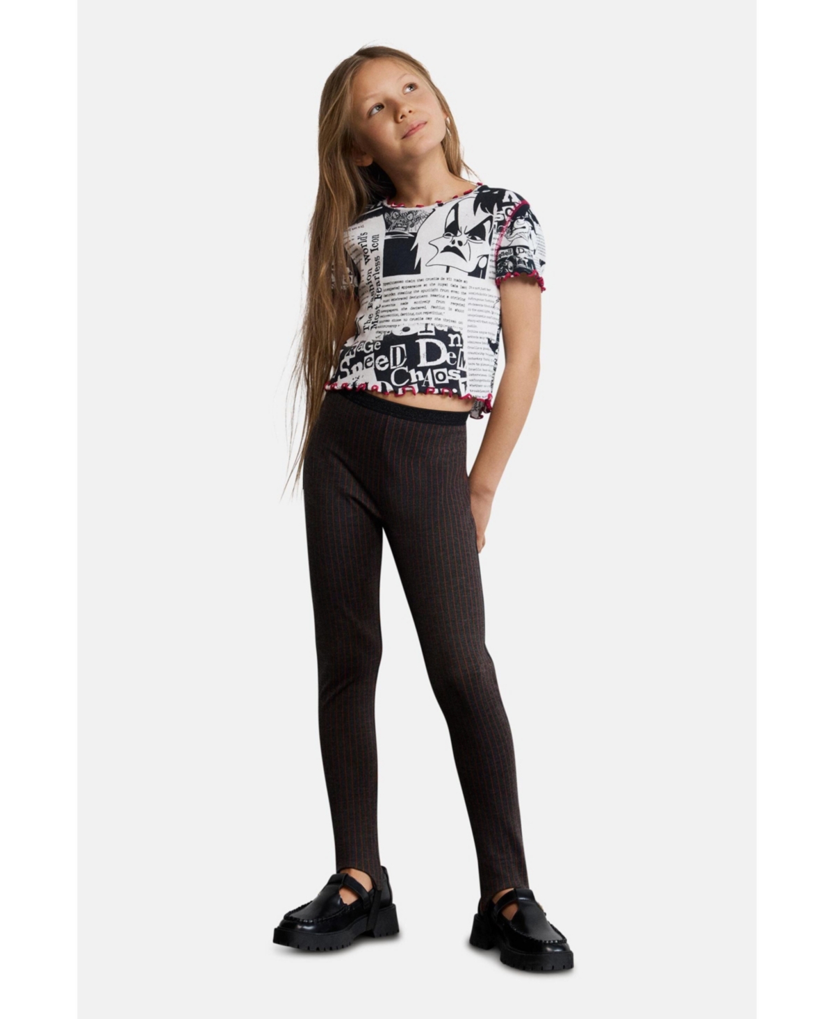 Click here for Desigual Girlss Plain knit leggings - Black prices