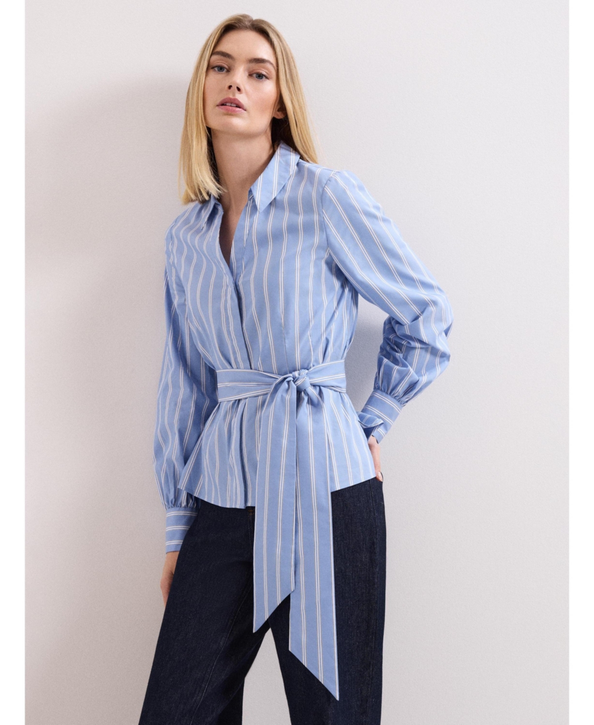 Click here for Phase Eight Womens Collared Statement-Belt Shirt -... prices