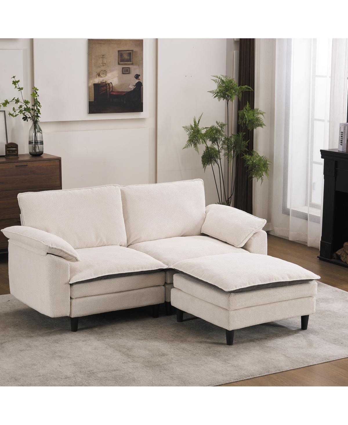 Click here for Streamdale Furniture 70.87 Two-Tone L-Shaped Modul... prices