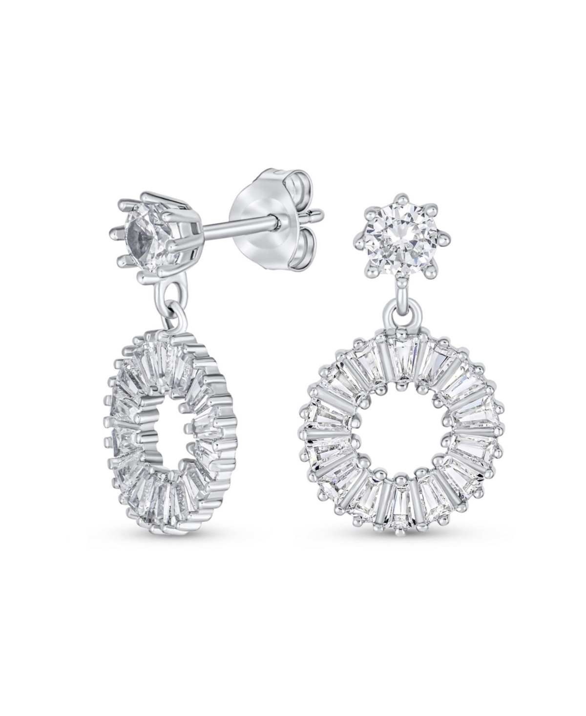 Click here for Bling Jewelry Fancy Cocktail Open Baguette Circle... prices