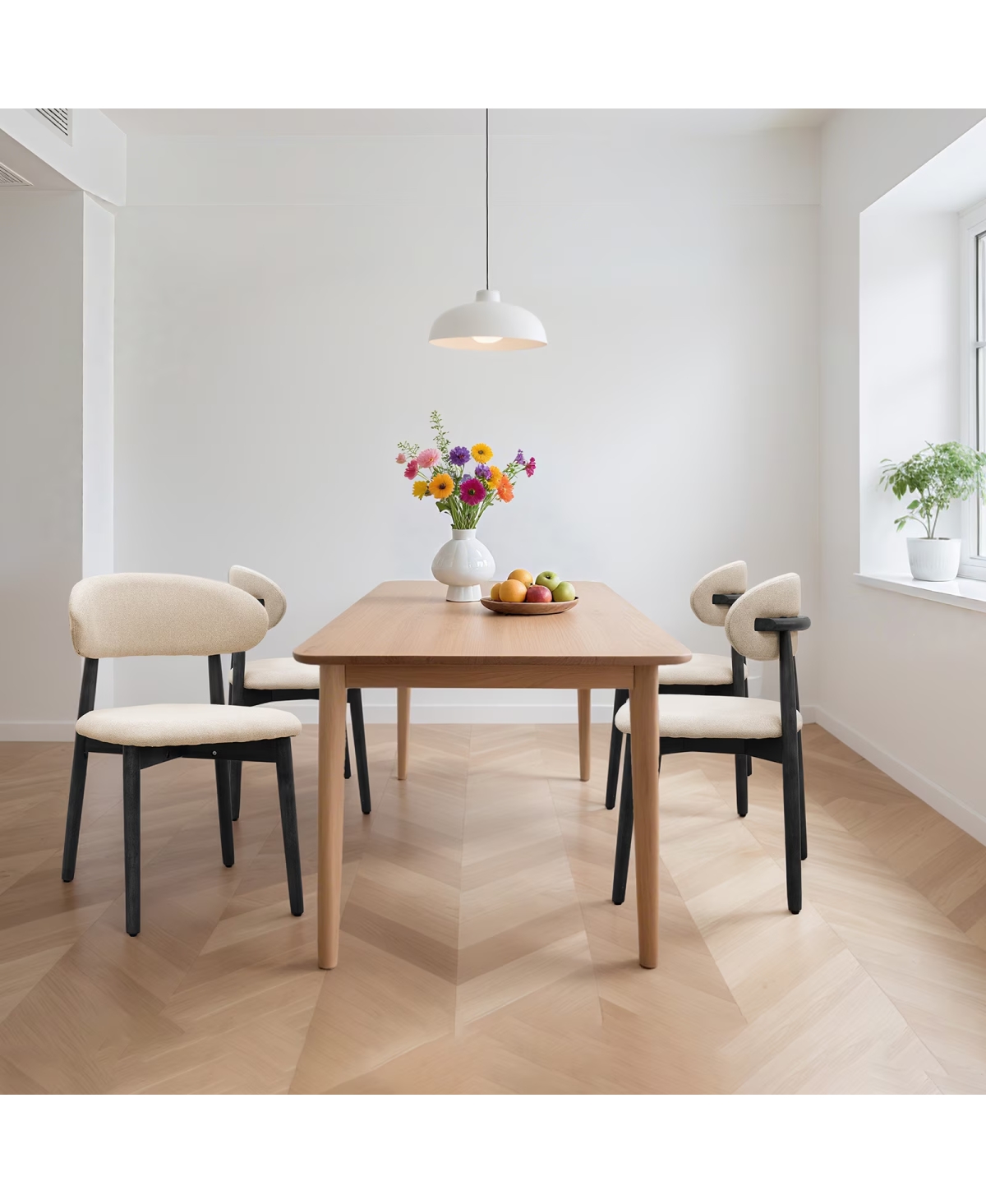 Click here for Streamdale Furniture Cotton-Linen Upholstered Dini... prices