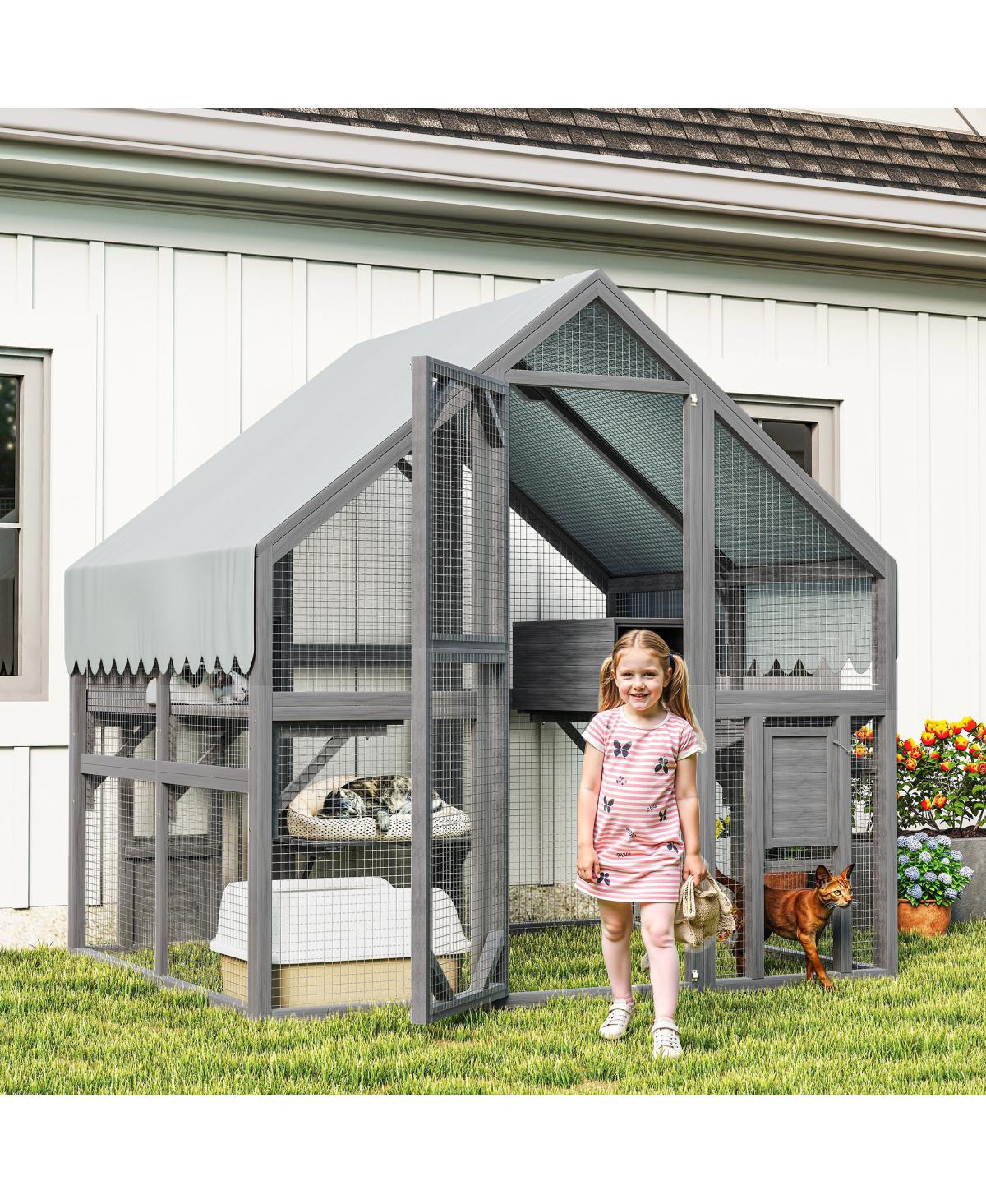 Click here for Streamdale Furniture Large Wooden Outdoor Cat Encl... prices