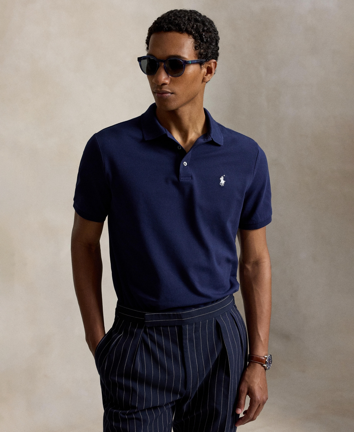 Click here for Polo Ralph Lauren Mens Classic-Fit Stretch Mesh Po... prices