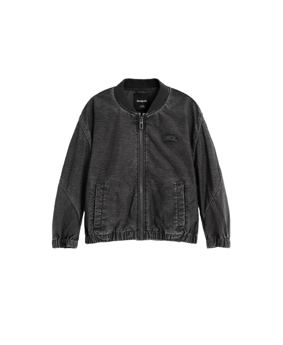 Click here for Desigual Girls Girlss Plain bomber jacket - Black prices