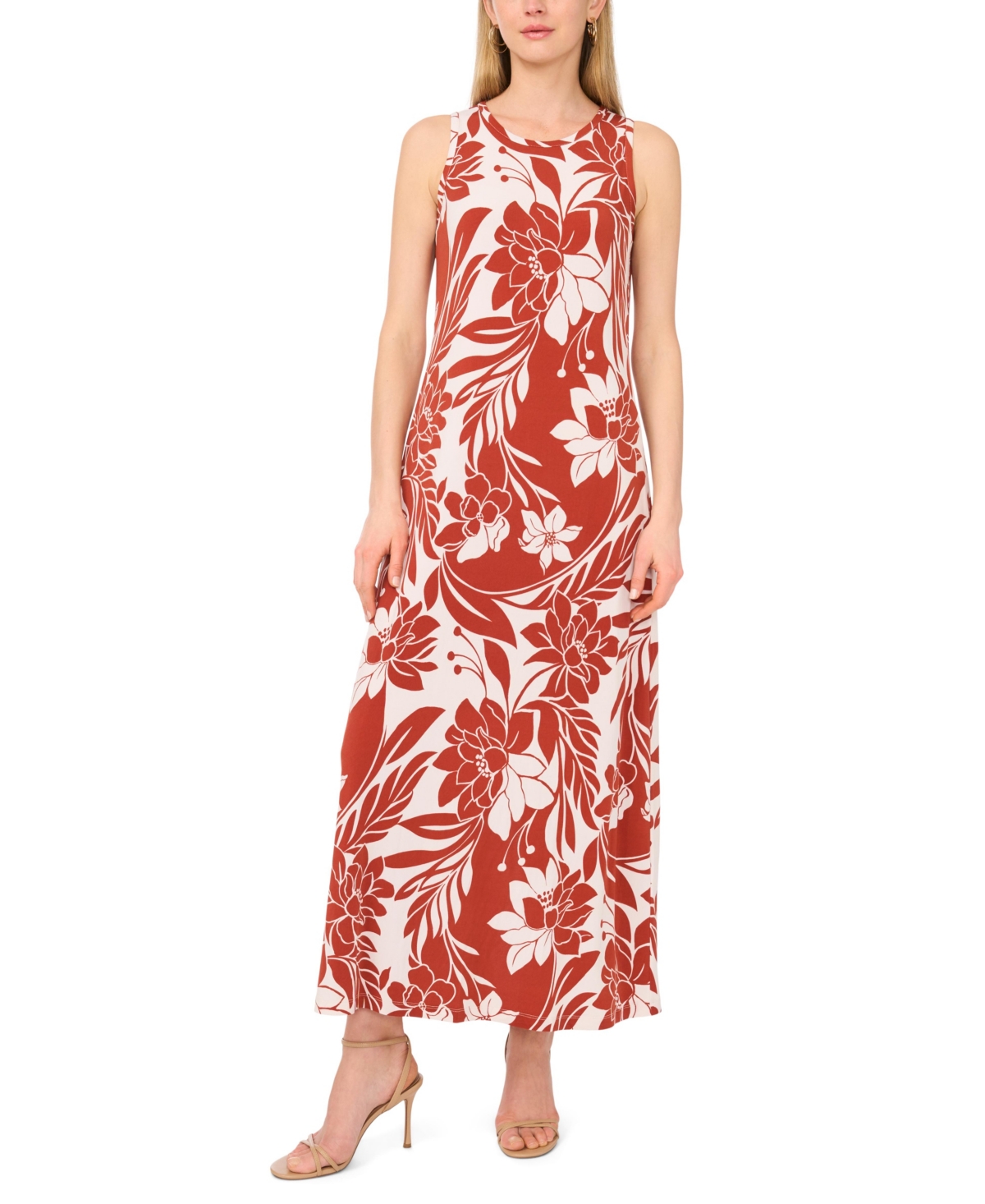Click here for Vince Camuto Womens Printed Sleeveless Maxi Dress... prices