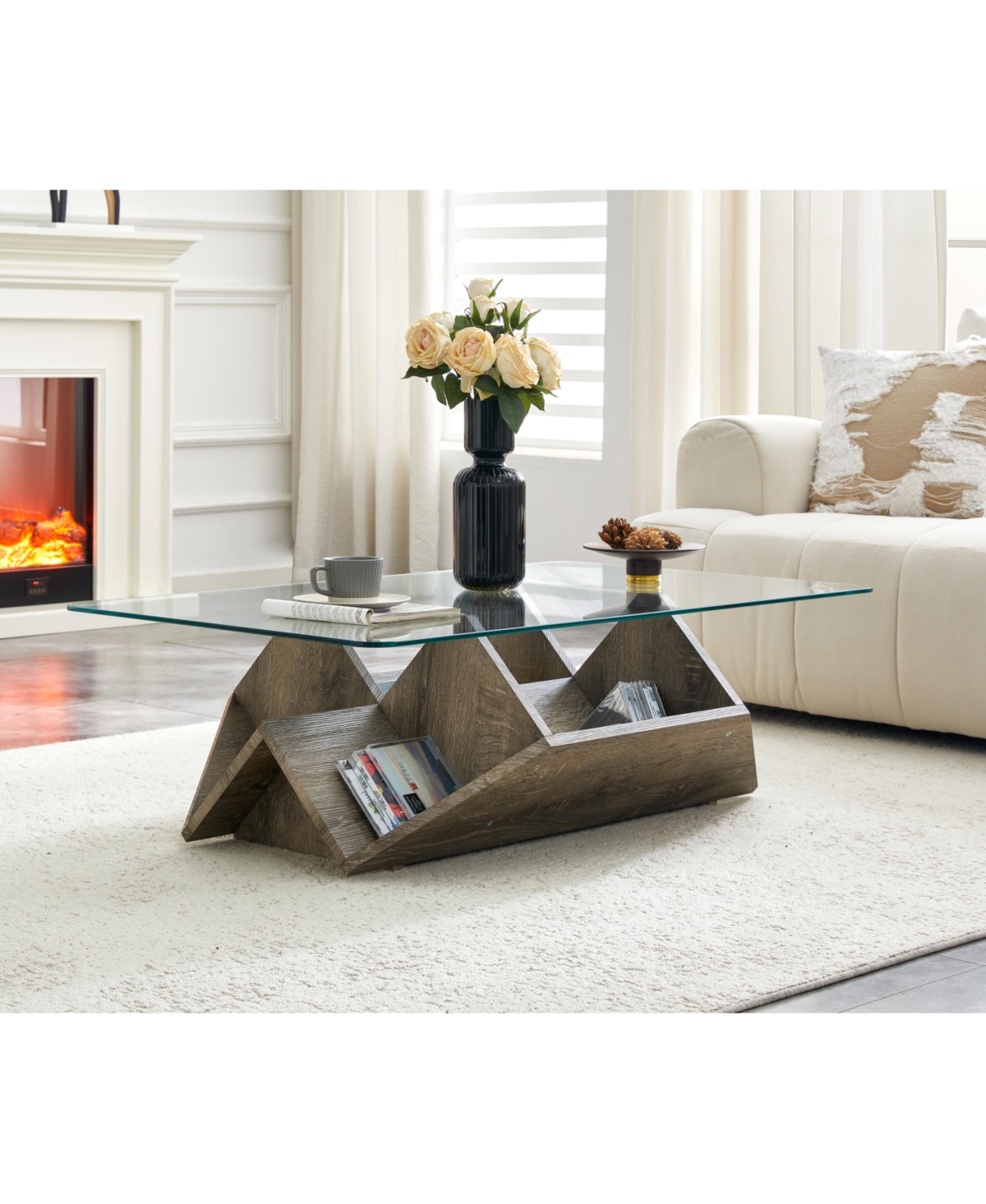 Click here for Rainsken 43.5 Glass Coffee Table with Tempered Gla... prices