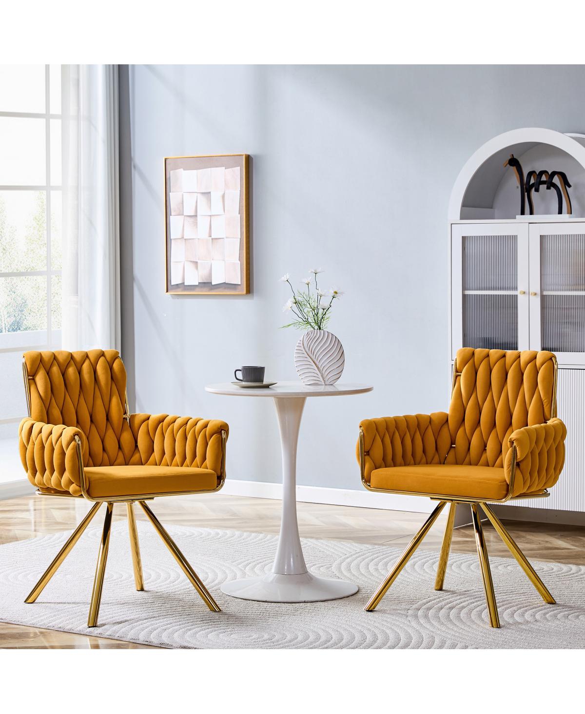 Click here for Streamdale Furniture Set of 2 Modern Velvet Braide... prices
