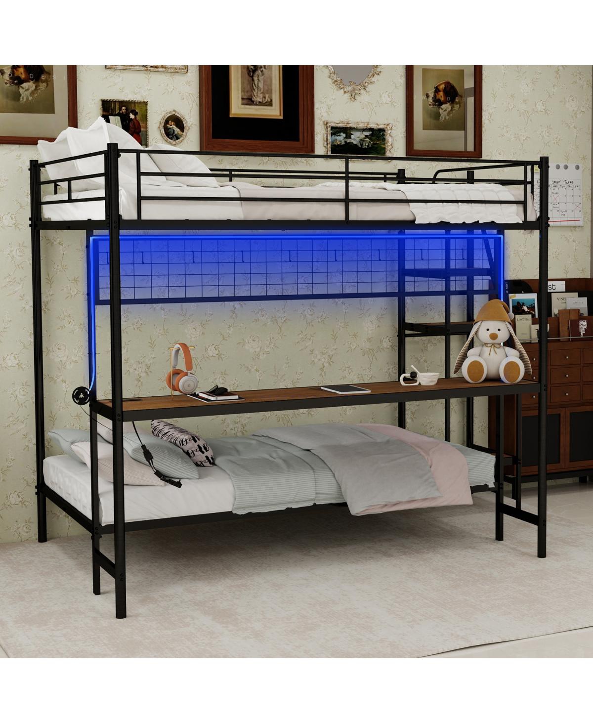 Click here for Streamdale Furniture Metal Bunk Bed with Desk and... prices