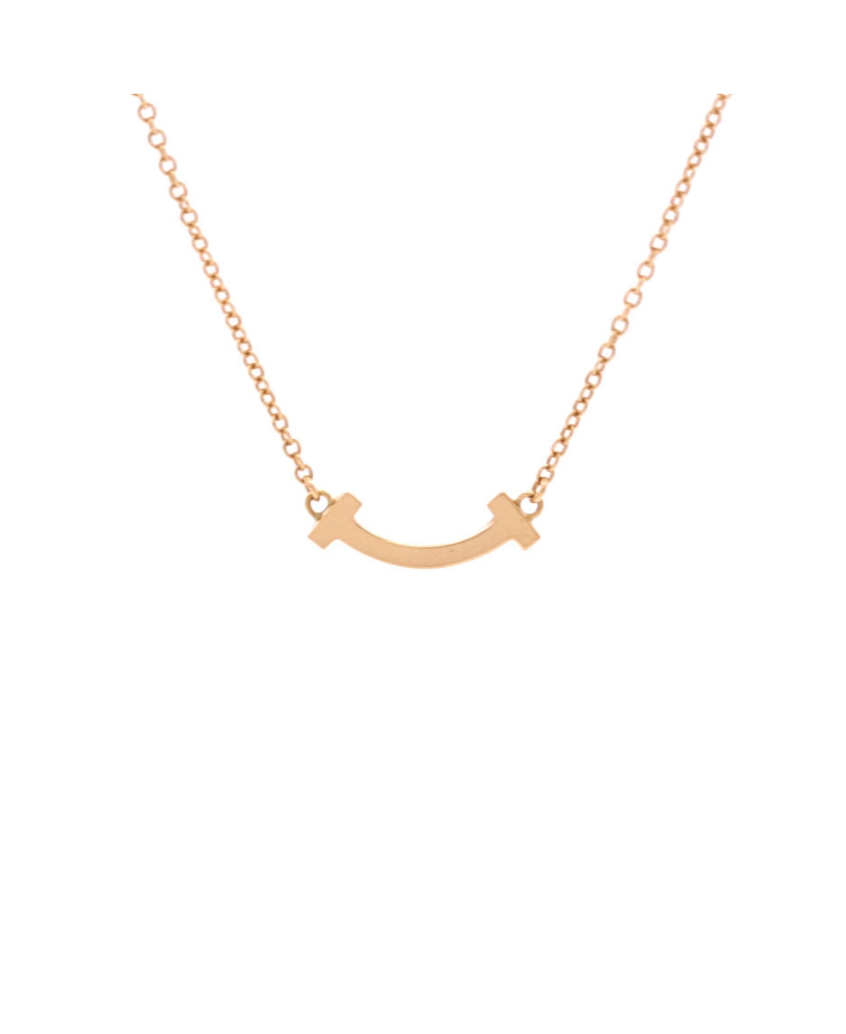 Click here for Pre-Owned Tiffany & Co T Smile Pendant Necklace -... prices