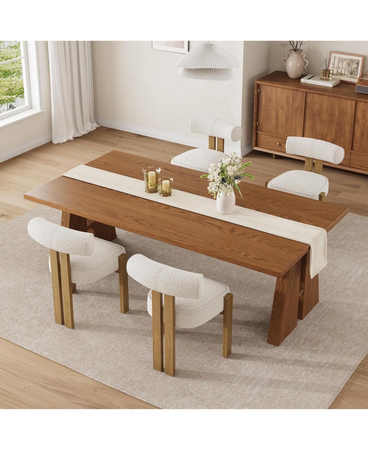 Click here for gaomon Boucle Dining Chairs Set of 4  Upholstered... prices