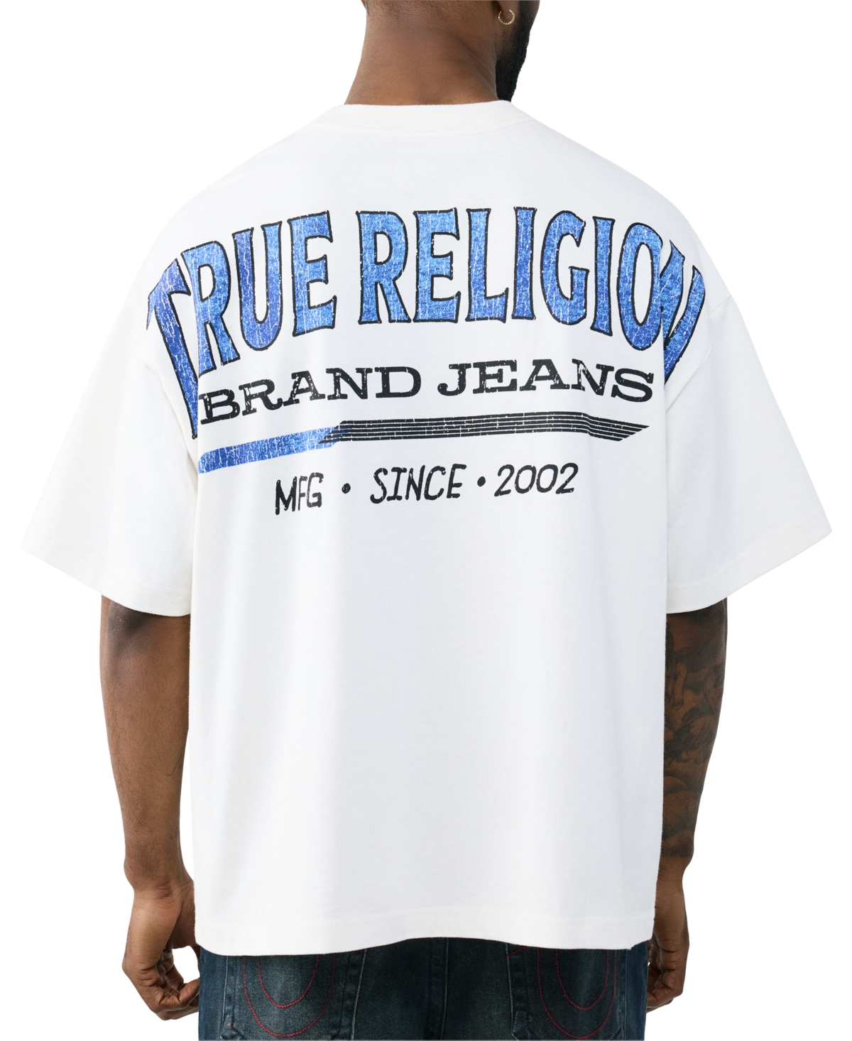 Click here for True Religion Mens Retro Logo Oversized Short-Slee... prices