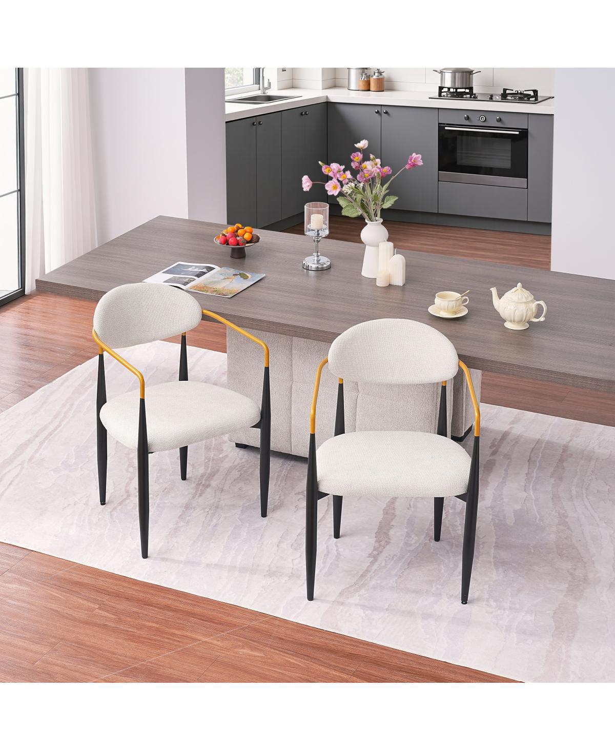 Click here for Streamdale Furniture Set of 2 Upholstered Dining C... prices