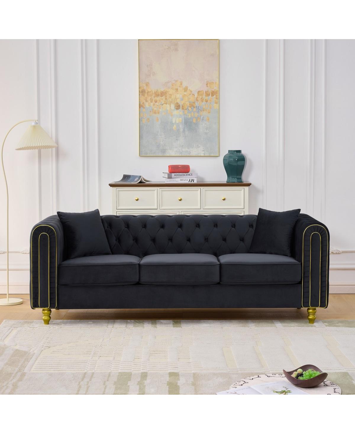 Click here for Streamdale Furniture 86 Modern Velvet 3-Seater Lov... prices