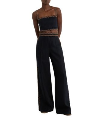 Click here for Reiss Womens Linen Wave Trim Cropped Cami Top Wome... prices