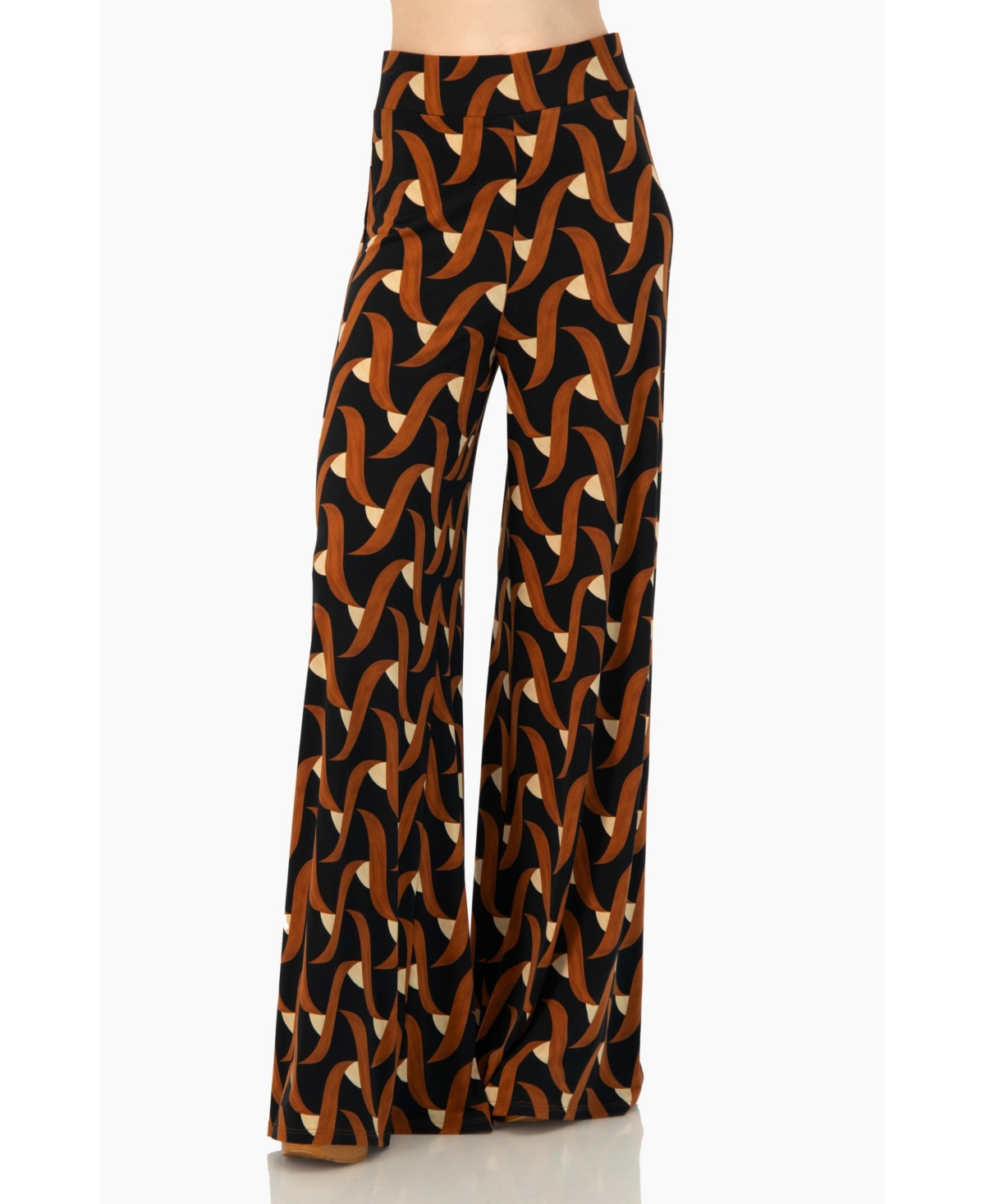 Click here for Ivonne Womens Geometric Strech Wide Pants - Multi-... prices