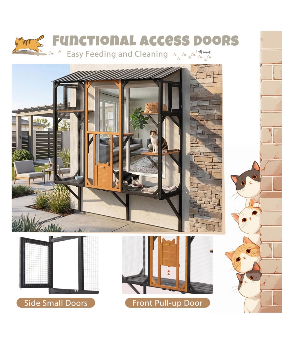 Click here for Aostirmotor Outdoor Catio Window Cat Enclosure  Ca... prices