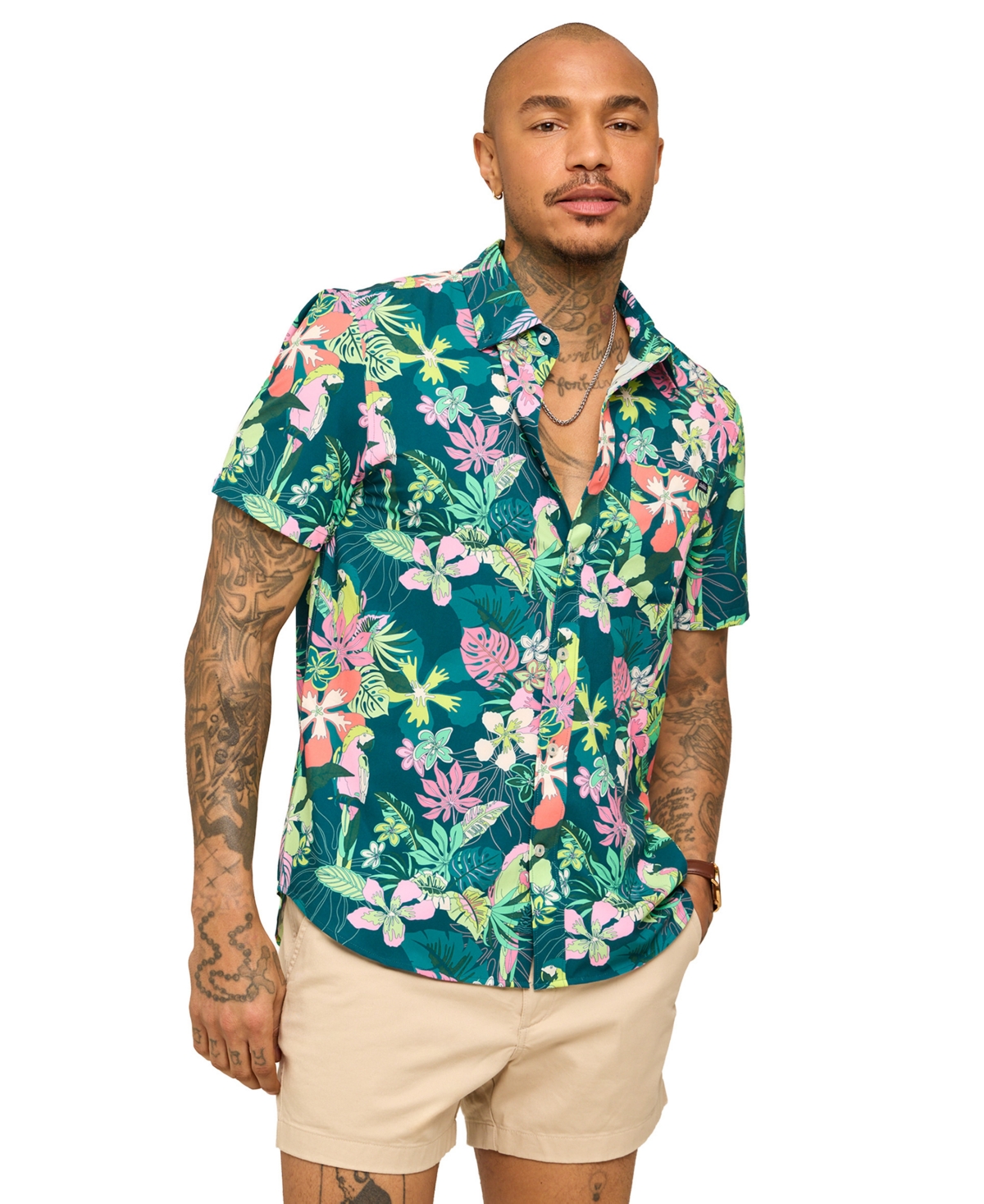 Click here for Chubbies Mens The Rainforest Cache Printed Shirt -... prices