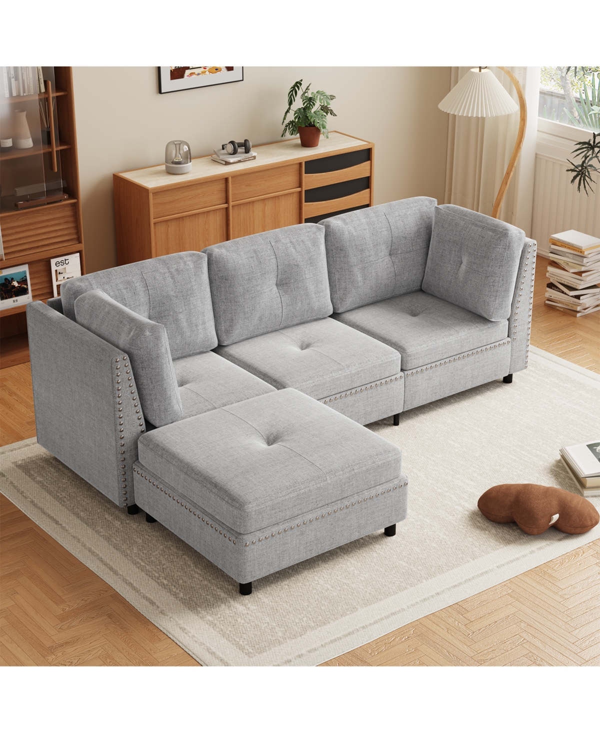 Click here for Aecojoy 88.6 Convertible Sectional Sofa Couch with... prices
