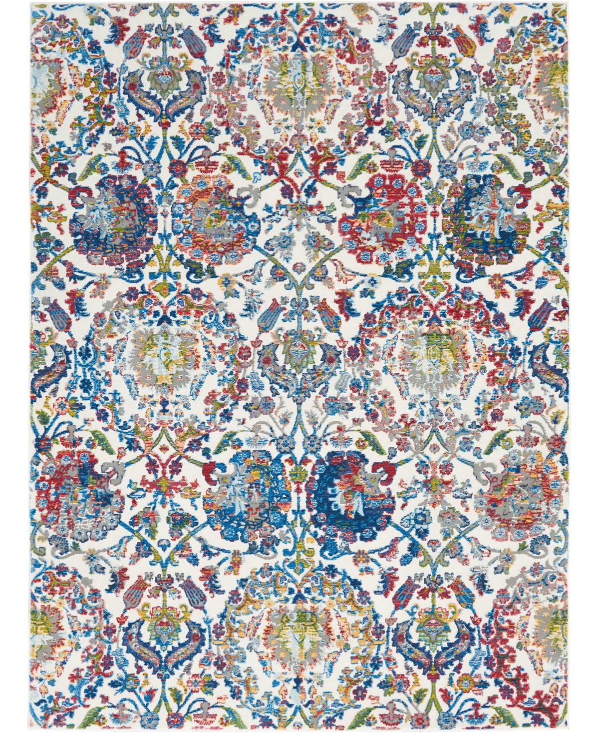 Click here for Nourison Home Ankara Global ANR06 Ivory and Blue 4... prices