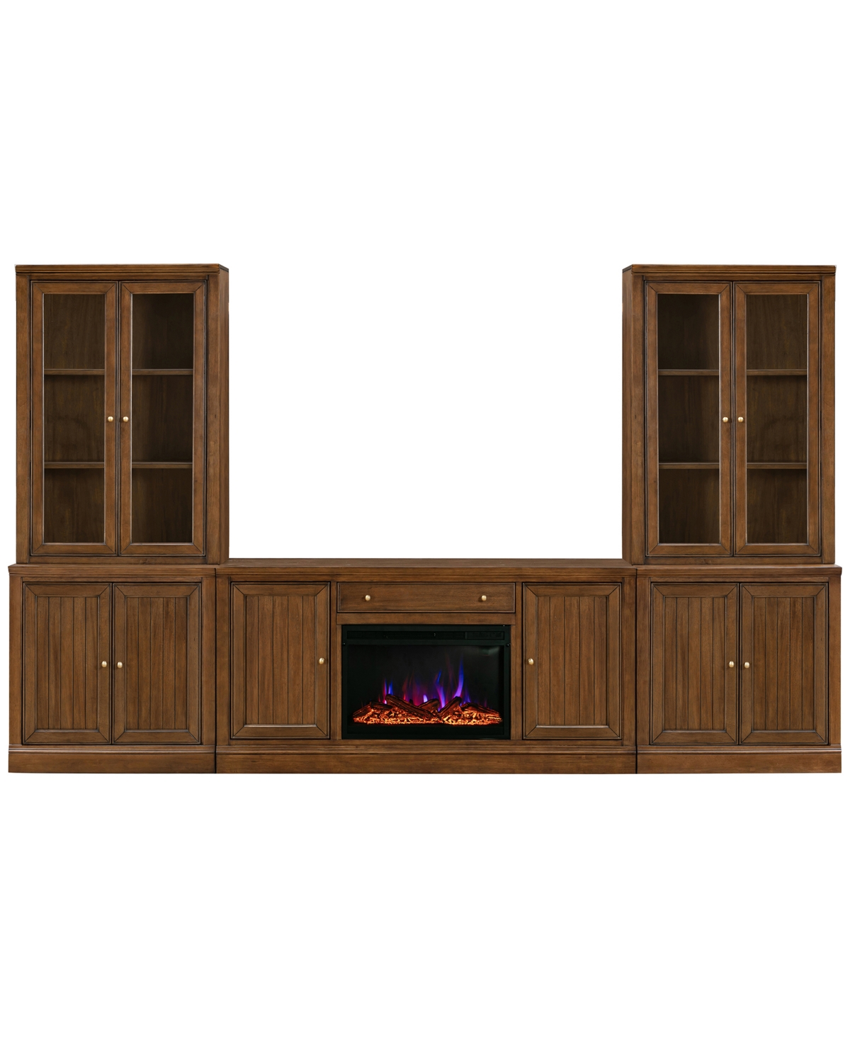 Click here for Amren 65 Wood 2 Door Console with Fireplace - Brow... prices