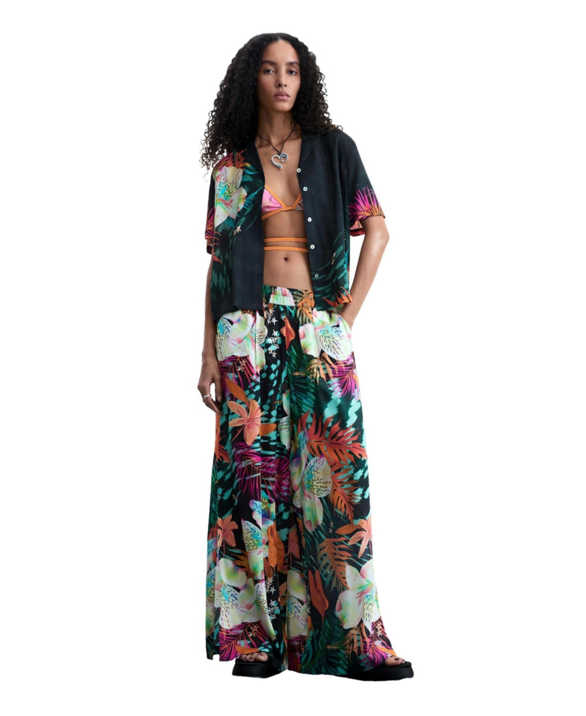 Click here for Desigual Womens Tropical trousers - Black prices
