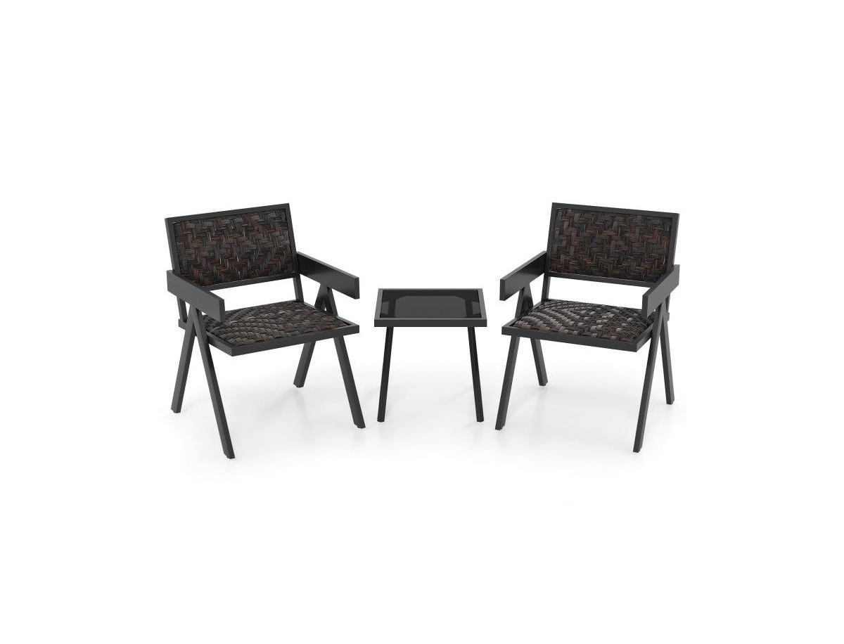Click here for Lucky One 3 Piece Patio Wicker Bistro Set with Qui... prices