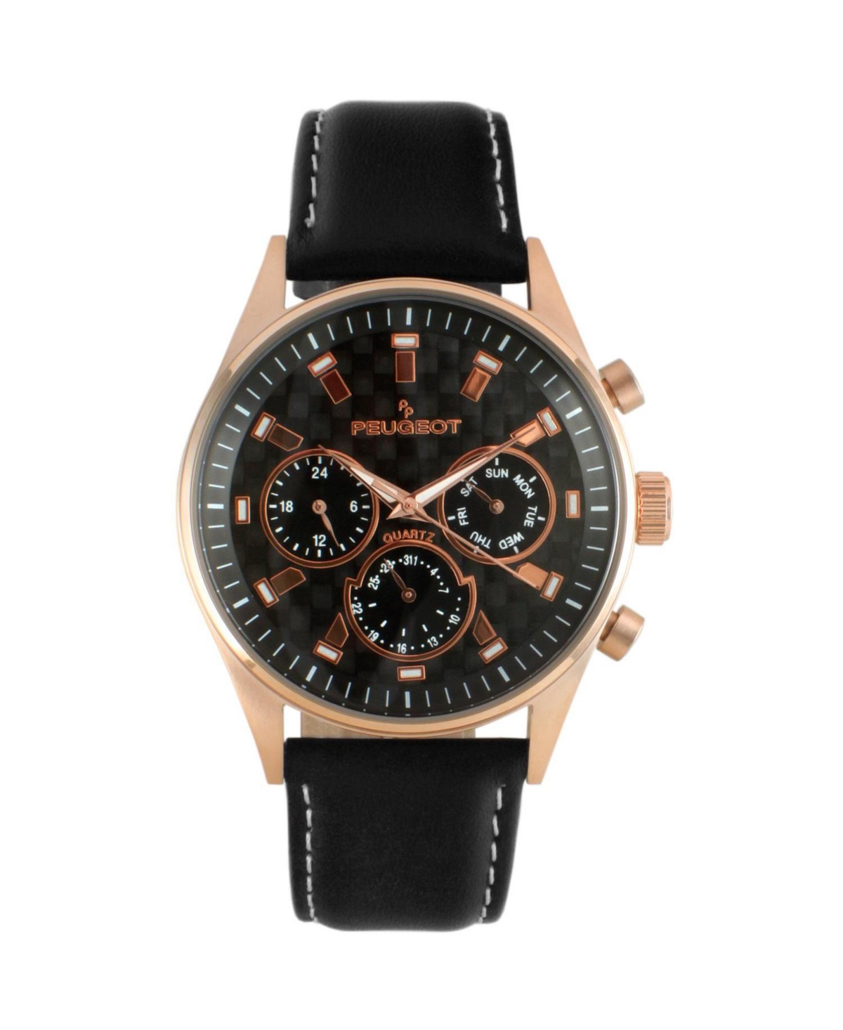Click here for Peugeot Men Multi-Function Leather Strap Watch prices