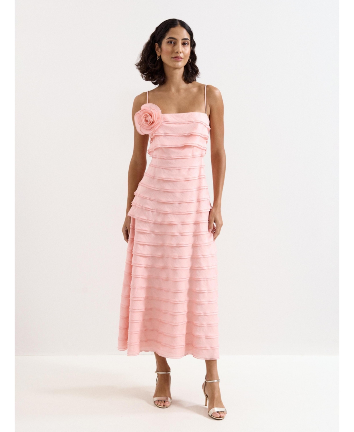 Click here for Phase Eight Womens Maben Layered Dress - Pale pink prices