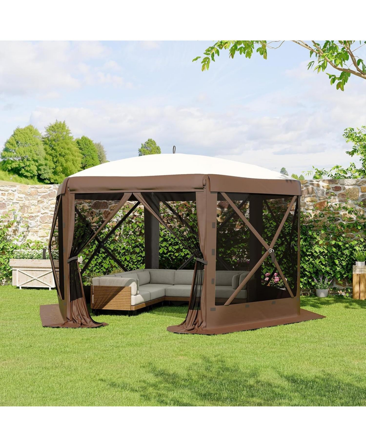 Click here for gaomon 13FT Collapsible Gazebo Tent with 6 Removab... prices