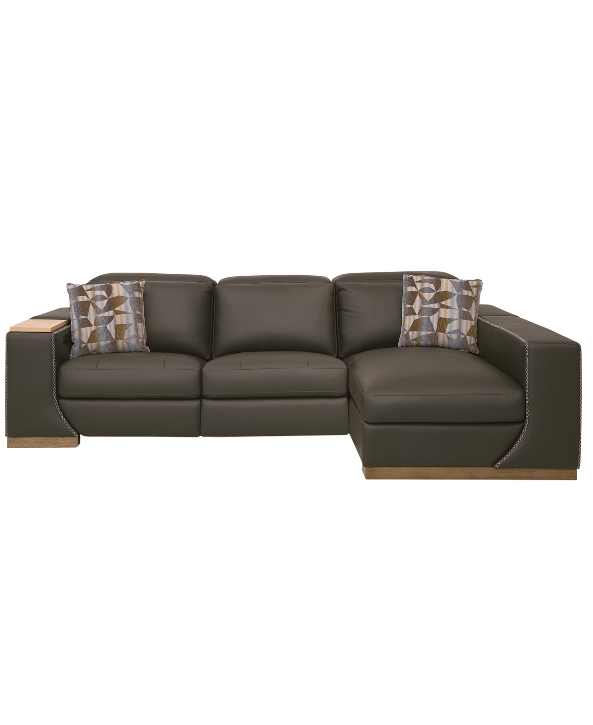 Click here for Holtman 3-Piece Leather Sectional Sofa with 2 Powe... prices