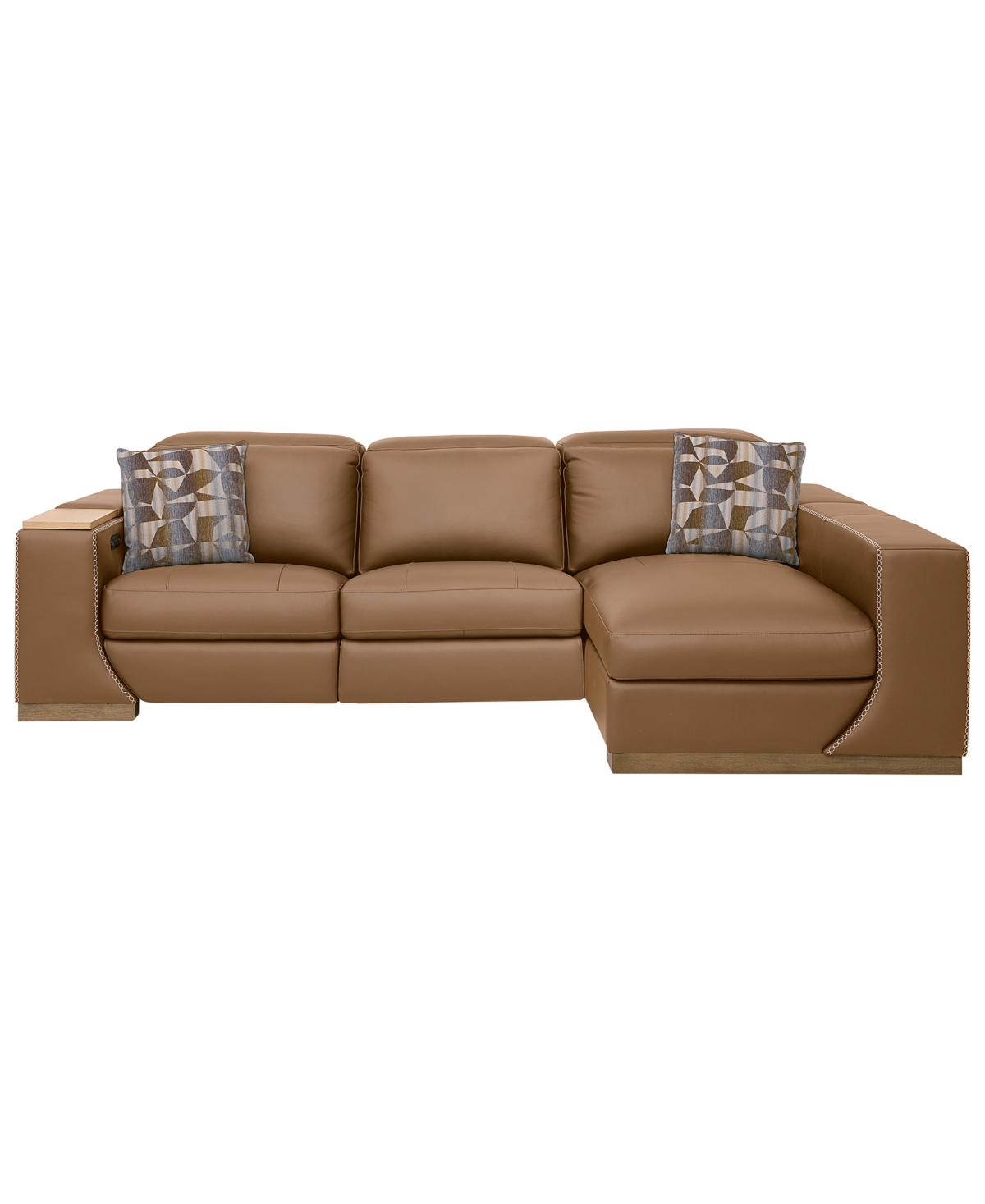 Click here for Holtman 3-Piece Leather Sectional Sofa with 2 Powe... prices
