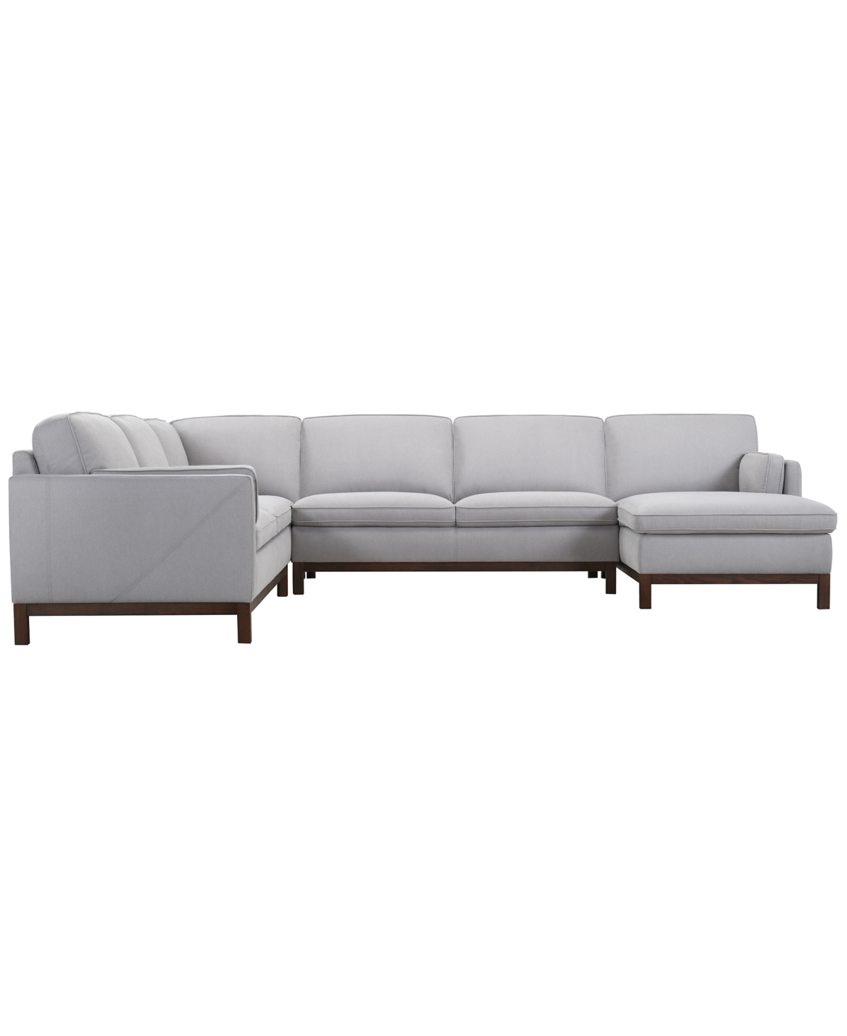 Click here for Virton 4-Piece Fabric Chaise Sectional Sofa - Dove prices