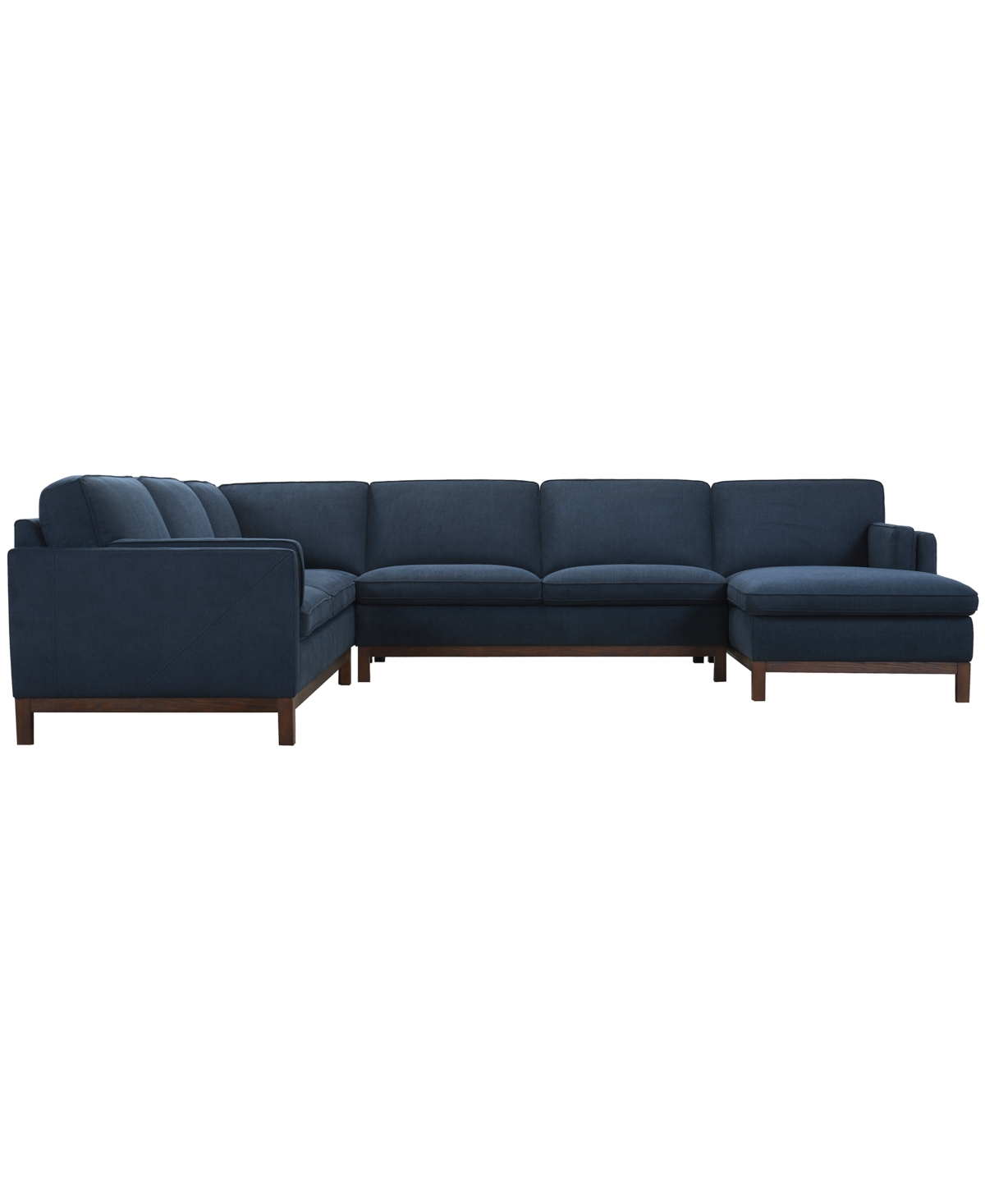 Click here for Virton 4-Piece Fabric Chaise Sectional Sofa - Midn... prices